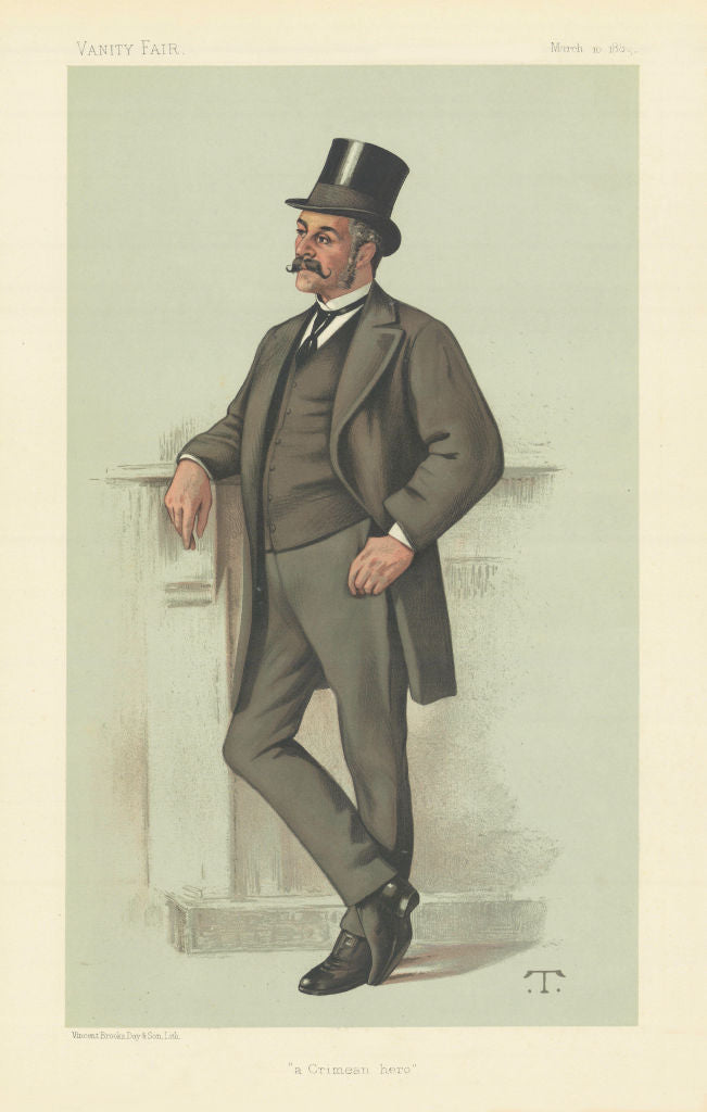 VANITY FAIR SPY CARTOON Maj-General Edwyn Sherard Burnaby 'a Crimean ...