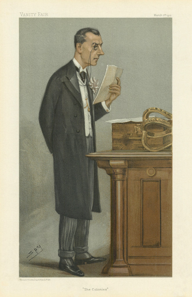 VANITY FAIR SPY CARTOON Joseph Chamberlain 'The Colonies'. Politics ...