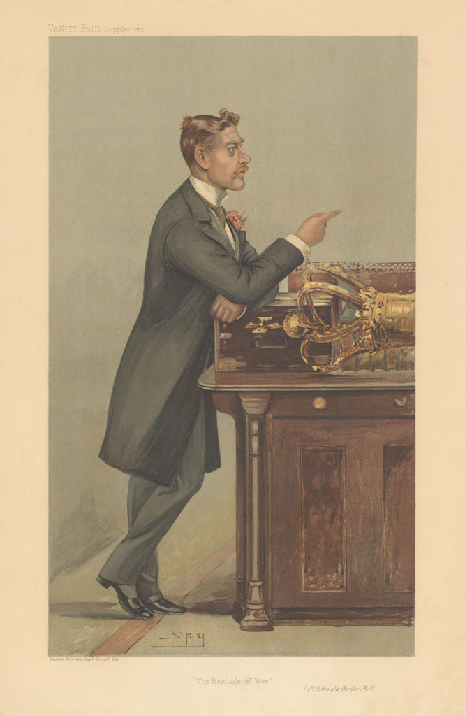 VANITY FAIR SPY CARTOON Hugh (H.O.) Arnold-Forster 'The Heritage of Woe ...